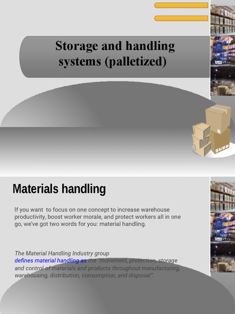Chapter 5 Pallet Storage and Handling Systems | PDF | Warehouse | Forklift