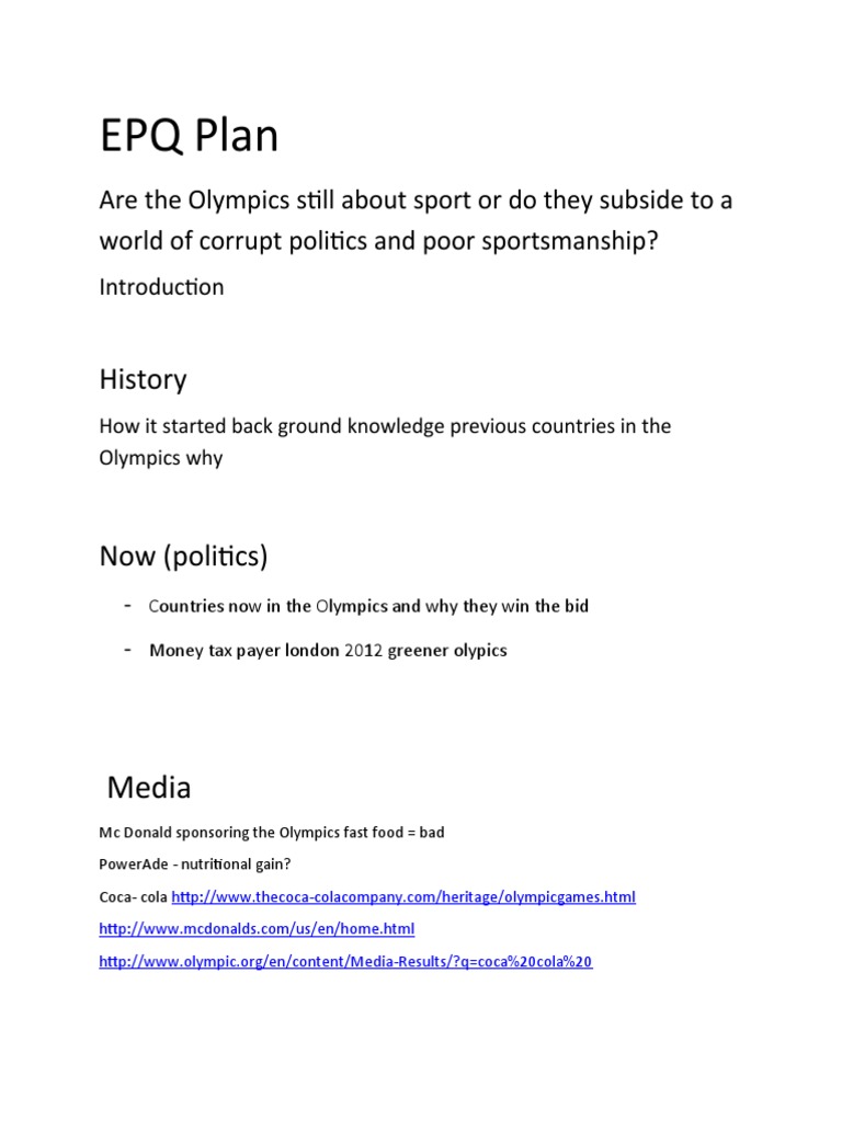 Olympics: Sports vs. Politics Debate | PDF