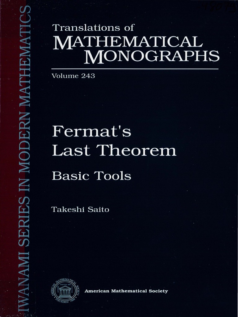 Fermats Last Theorem Basic Tools by Takeshi Saito | PDF | Field ...