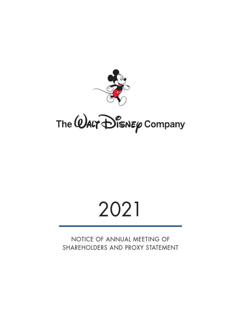 Walt Disney 2021-Proxy-Statement | PDF | Proxy Voting | Executive Compensation