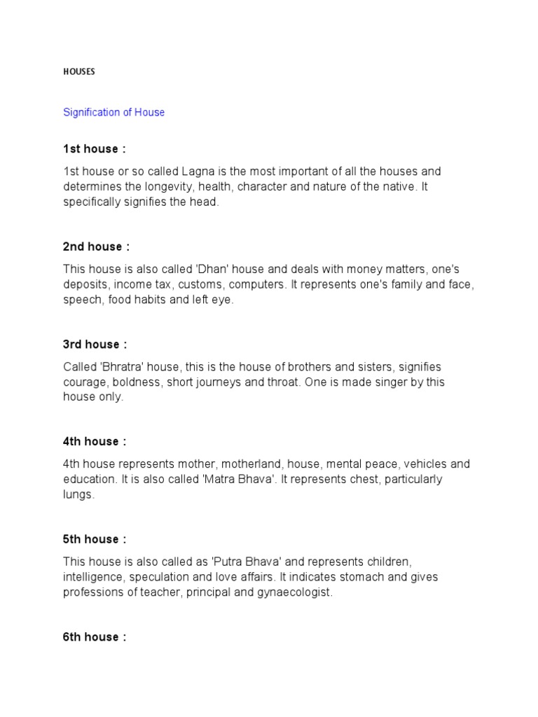 Understanding Houses: A Comprehensive Guide to the Significance and ...