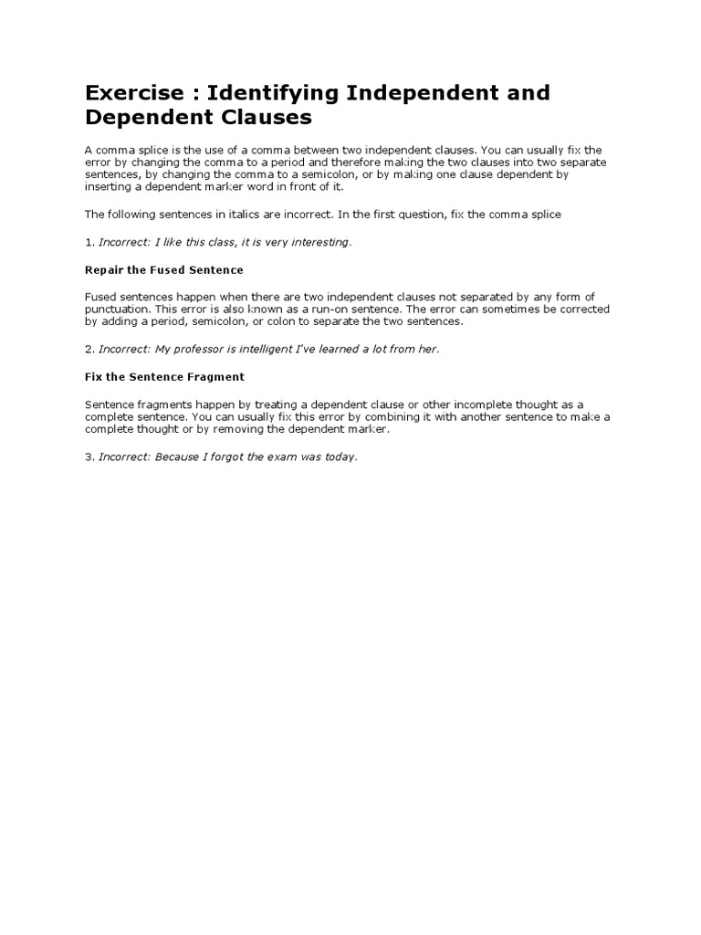 Fixing Sentence Structure Errors | PDF | Career & Growth | Language ...