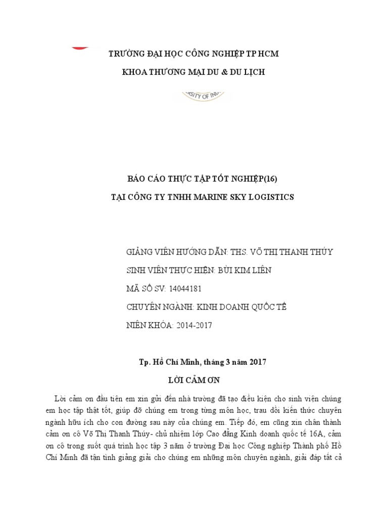 123doc Bao Cao Thuc Tap Tot Nghiep Tai | PDF
