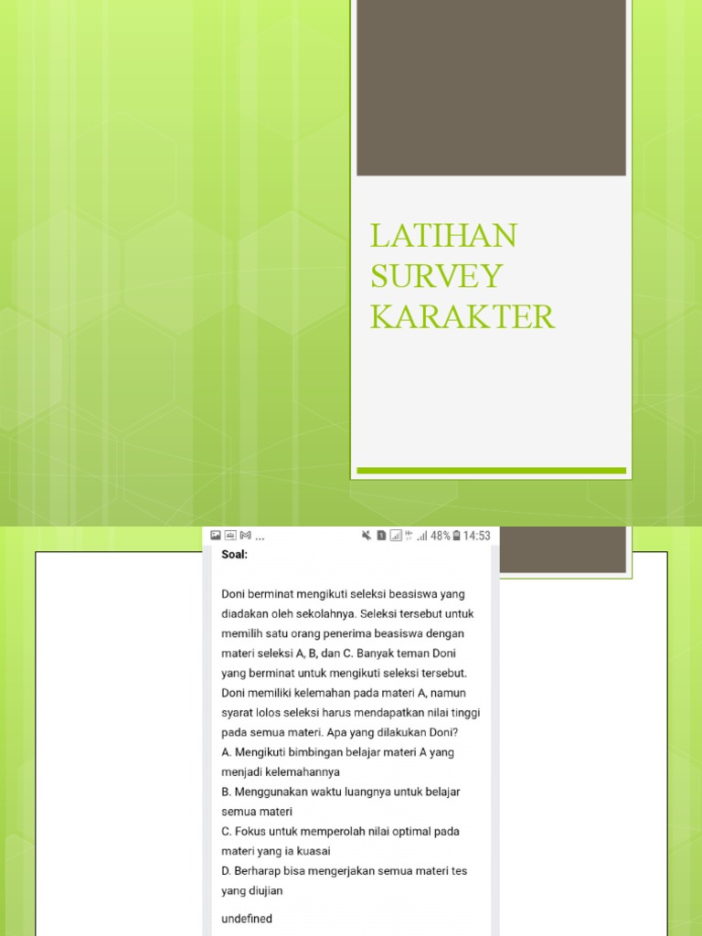 Latihan Survey Karakter | PDF