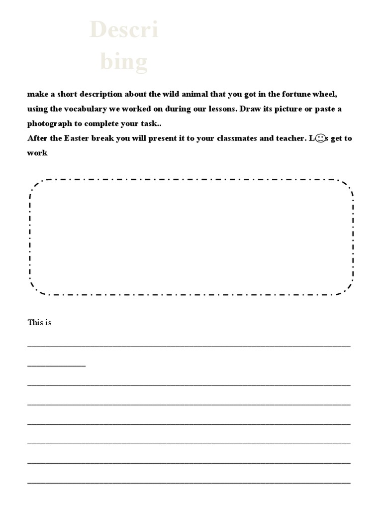 Describing Wild Animals | PDF | Language Arts & Discipline | Teaching ...