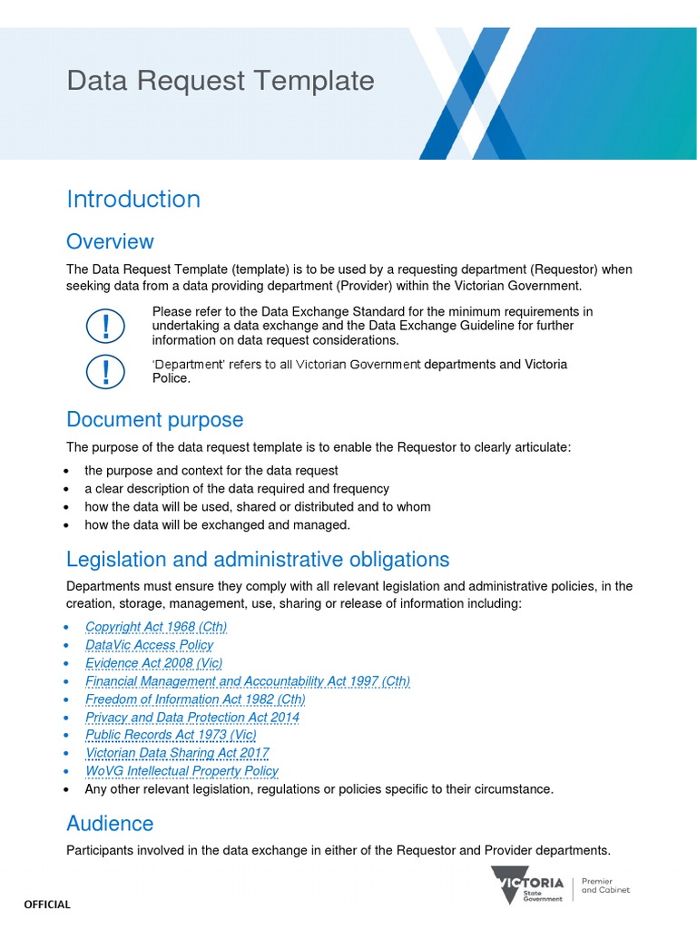 Data Exchange Request Template | PDF | Information Security | Risk