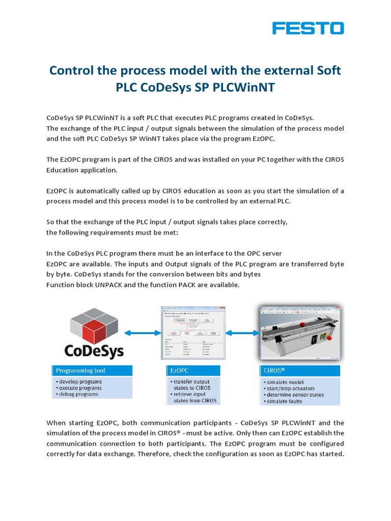 Codesys 2.3 To CIROS Via EzOPC | PDF | Programmable Logic Controller ...