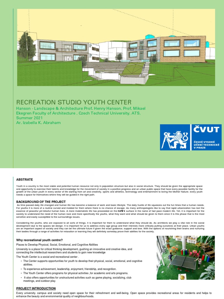 Urban Youth Center Design Concepts | PDF | Creativity