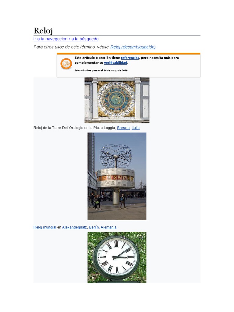 Relog | PDF | Reloj | Cantidades fisicas