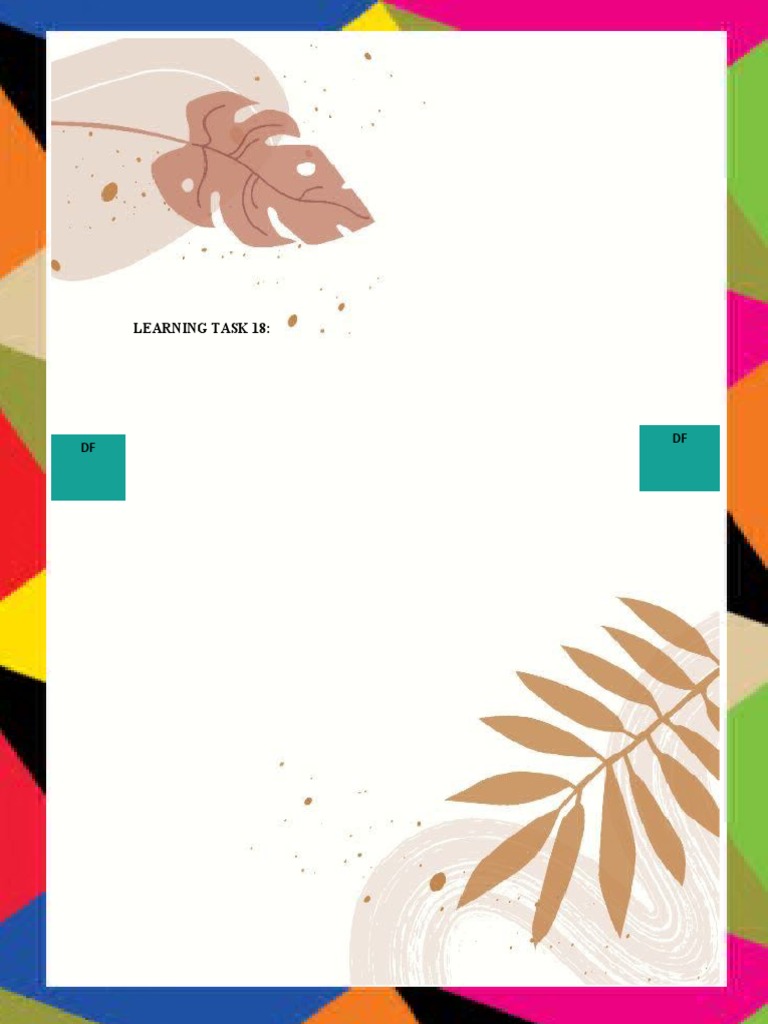 Learning Task 18 Pdf Learning Teachers