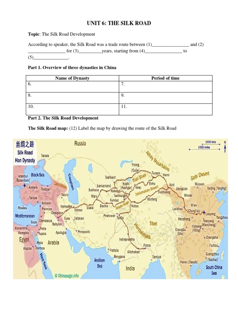Unit 6: The Silk Road | PDF | Silk Road | Trade