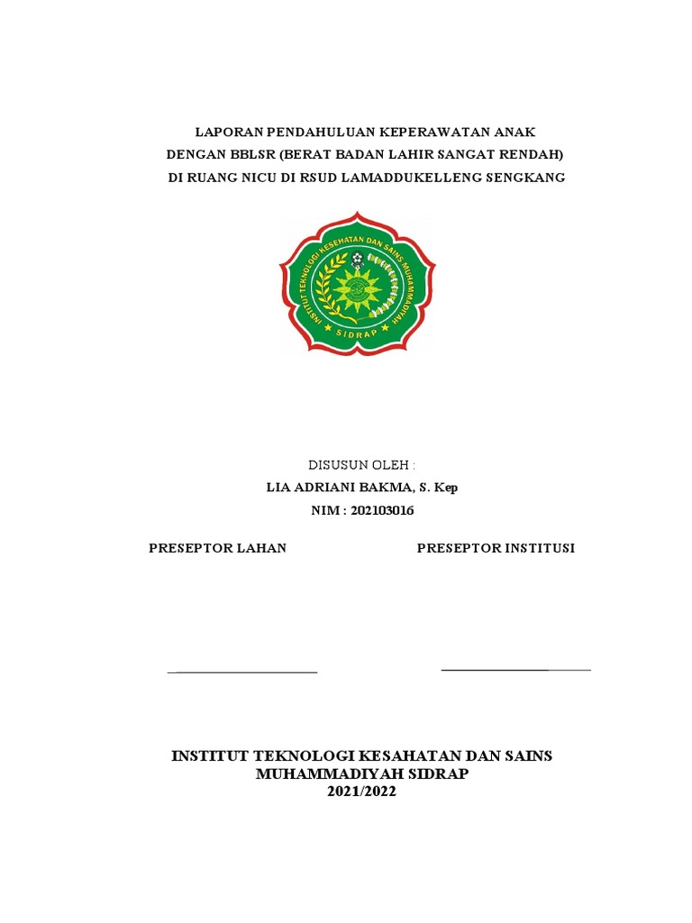 Laporan Pendahuluan BBLSR | PDF