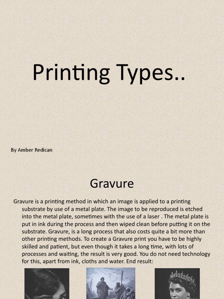 Printing Types..: by Amber Redican | PDF | Printing | Printmaking