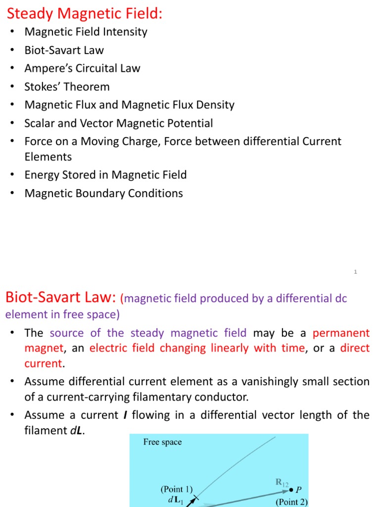 Steady Magnetic Field | PDF | Magnetic Field | Flux