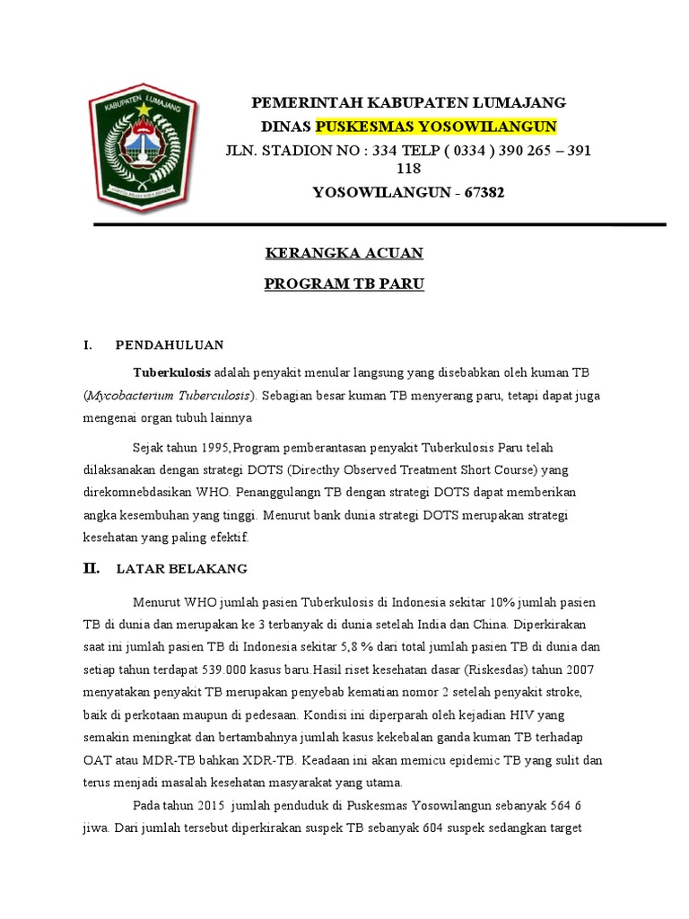 Kerangka Acuan Program TB Fix | PDF