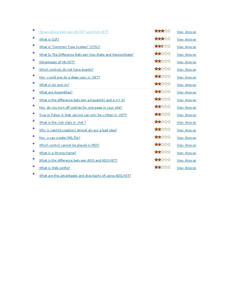 Interview Questions | PDF | C Sharp (Programming Language) | Class (Computer Programming)