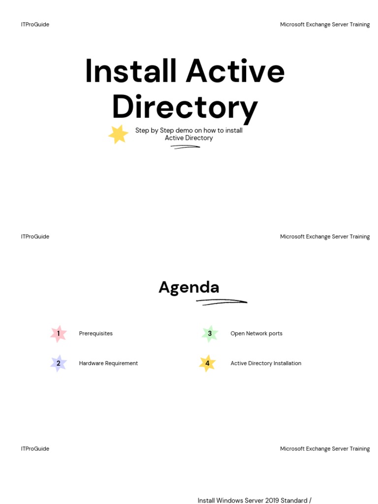 Step By Step Demo On How To Install Active Directory Pdf Active Directory Port Computer