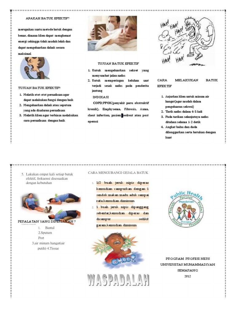 PDF Leaflet Batuk Efektif | PDF