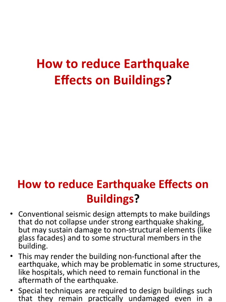 Techniques for Seismic Protection of Buildings: Base Isolation and ...