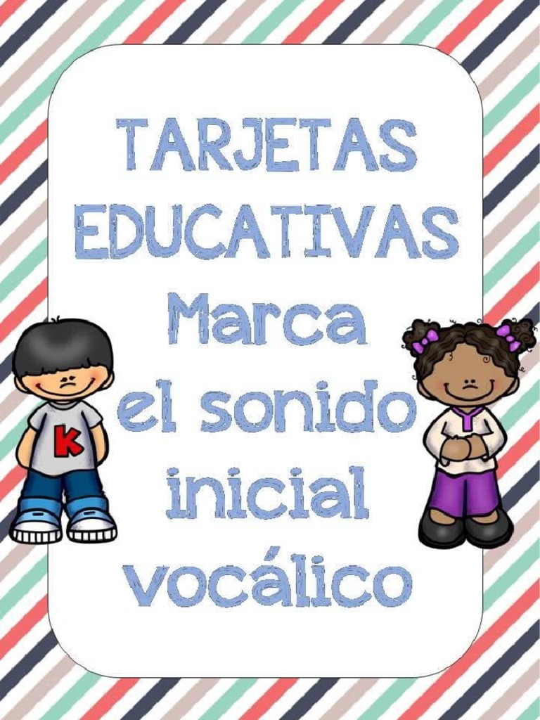 Tarjetas Educativas Marca El Sonido Inicial Vocálico | PDF