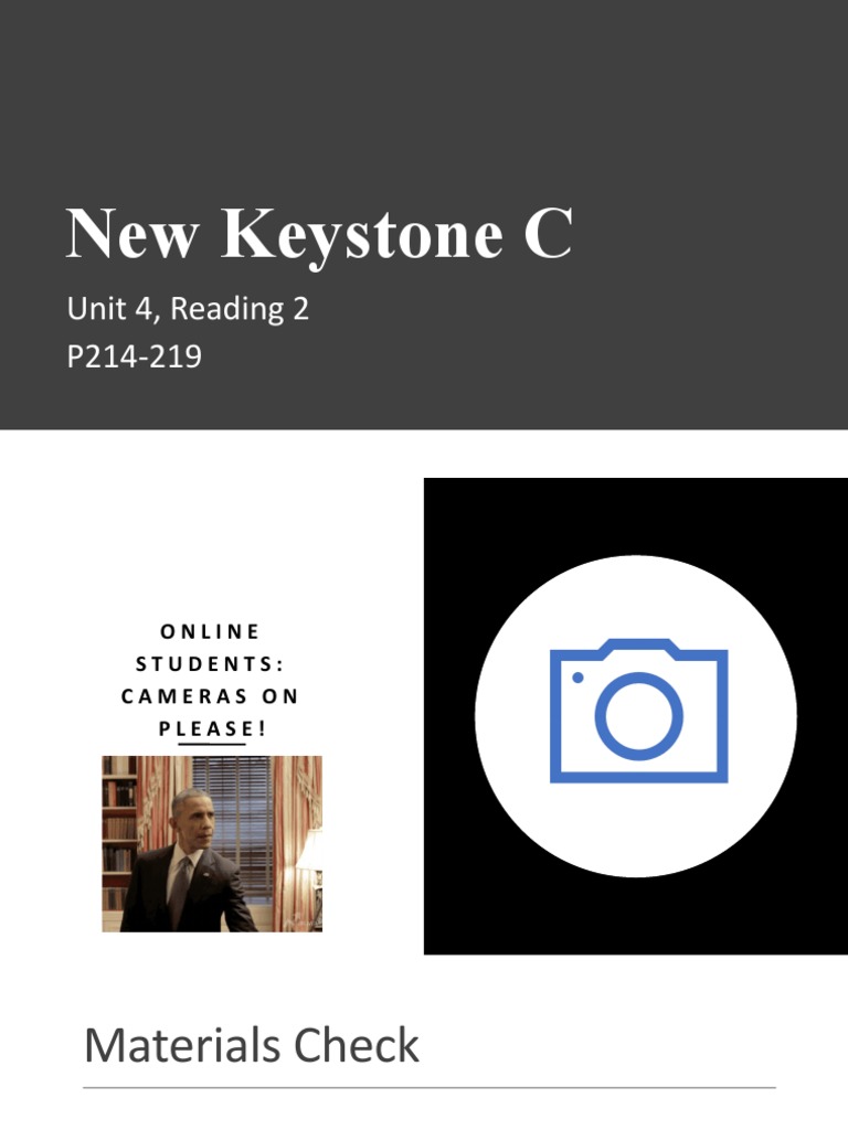 New Keystone C: Unit 4, Reading 2 P214-219 | PDF | Reading ...
