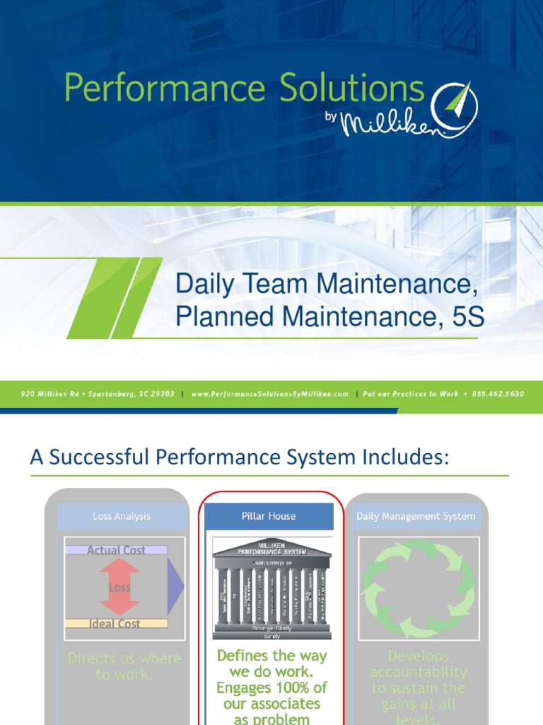 Daily Team Maintenance, Planned Maintenance, 5S | PDF