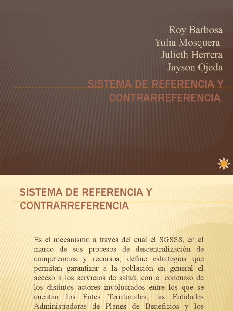 Sistema de Referencia y Contrarreferencia | PDF