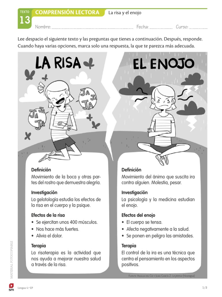 Fichas Unidades 7 y 8 LC | PDF | Verbo | La risa