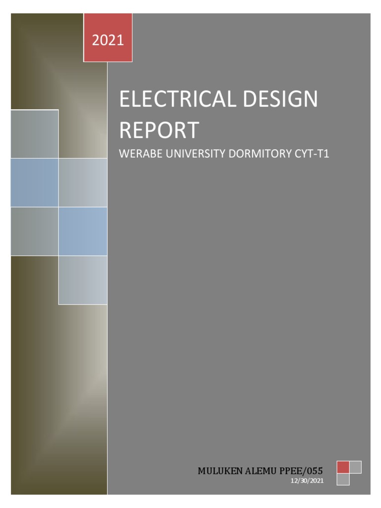Electrical Design Report Dormitory CYT-T1 | PDF | Electric Power ...