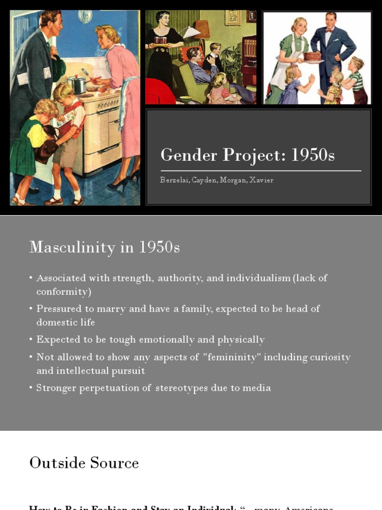 Gender Project 1950s | PDF | Masculinity | Femininity