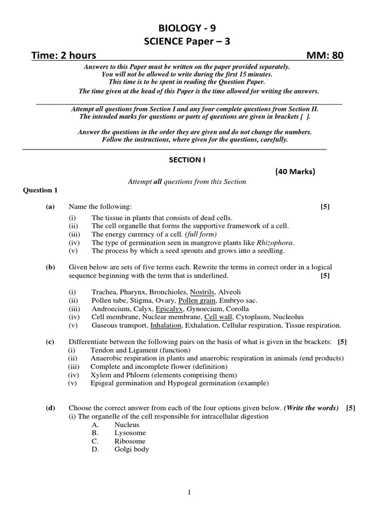 Class 9 Biology | PDF | Respiratory System | Flowers