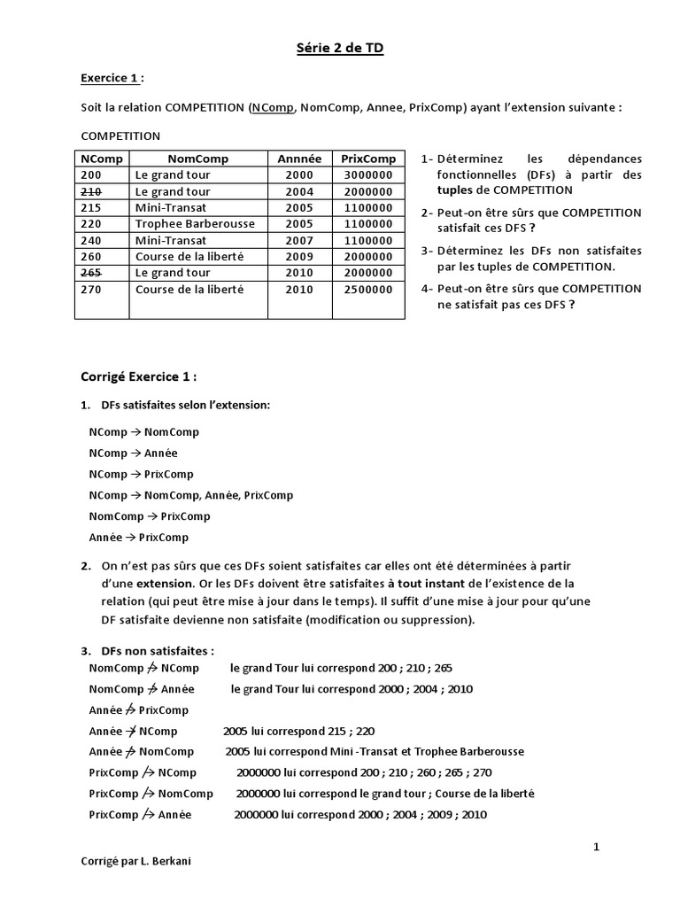 TD2 BDD Ex1 2 3 4 5 | PDF