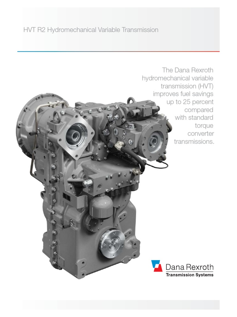HVT R2 Hydromechanical Variable Transmission | PDF | Transmission ...