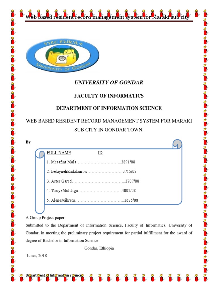 Web Based Resident Record Management System | PDF