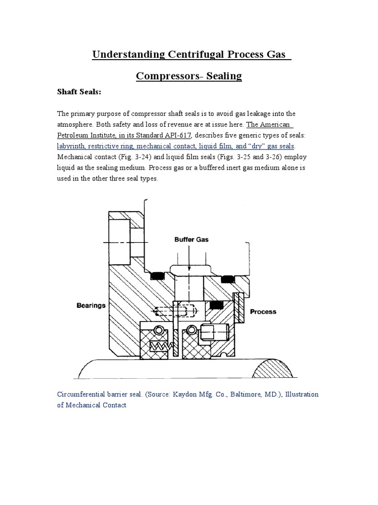 Understanding Process Gas Compressor - Sealing | PDF | Pump | Gases
