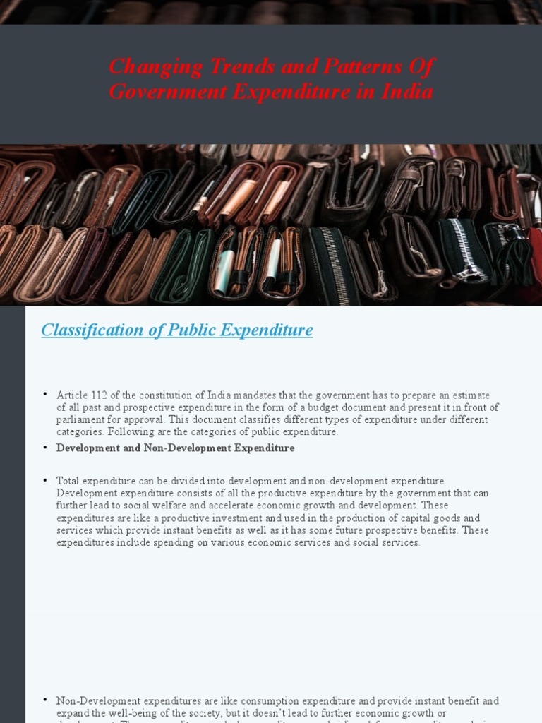 Changing Trends and Patterns in Public Expenditure in India (Updated) | PDF