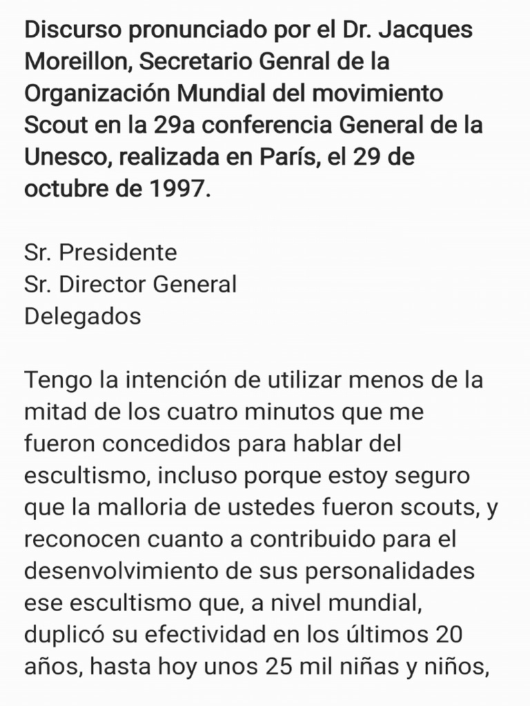 1 - Discurso Del DR Jacques Moreillon 1997 - 220424 - 122630 | PDF