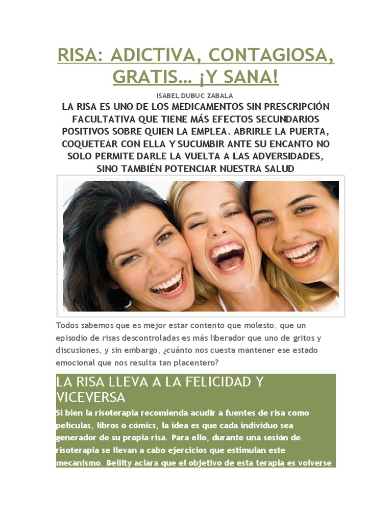 Risa La Mejor Medicina | Download grátis PDF | La risa | Sicología