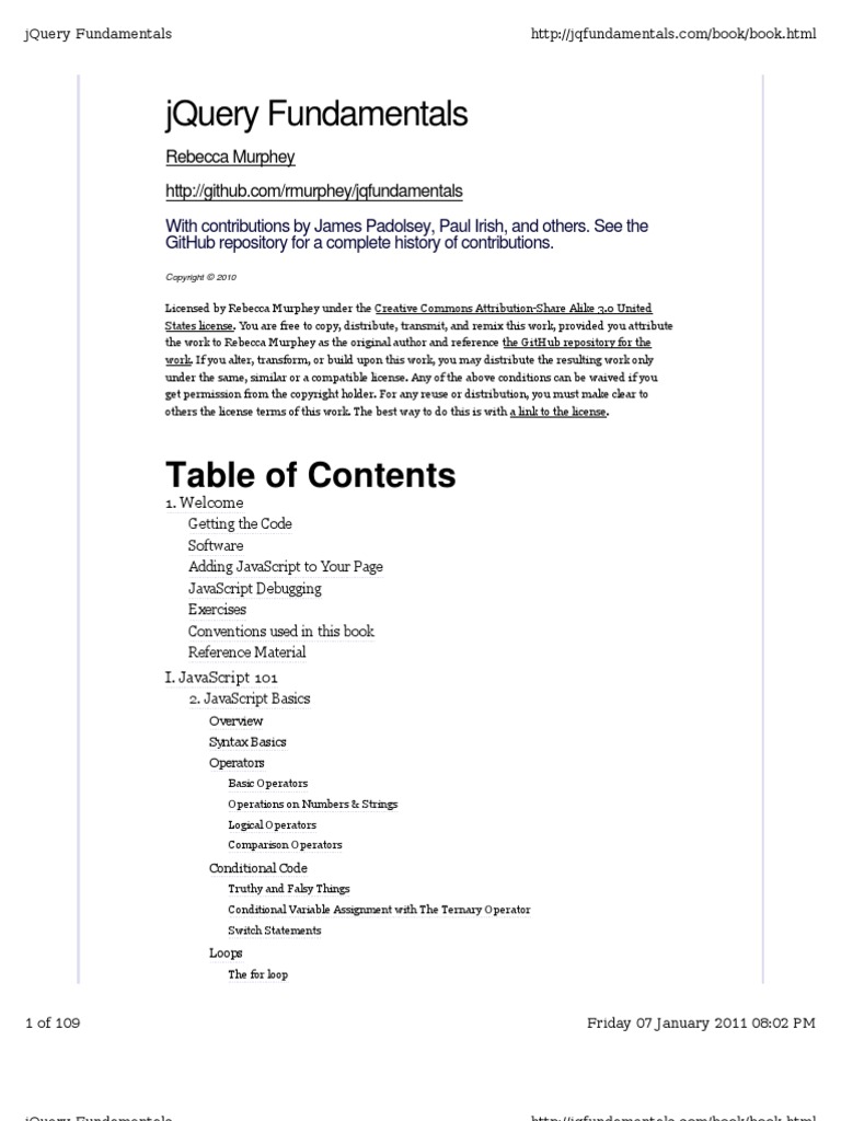 J Query Fundamental | PDF | Control Flow | J Query