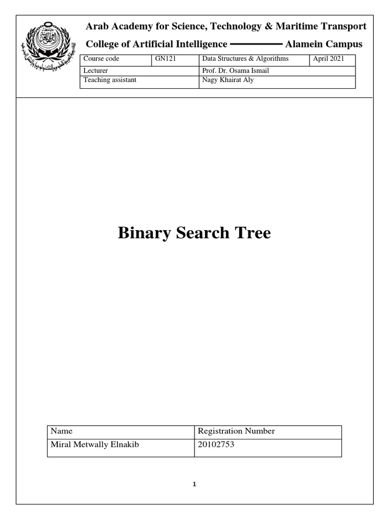 Binary Search Tree | PDF | Algorithms | Theoretical Computer Science