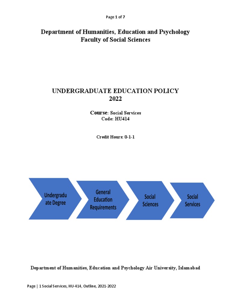 Social Services Course Outline HU-414 | PDF | Social Work | Learning