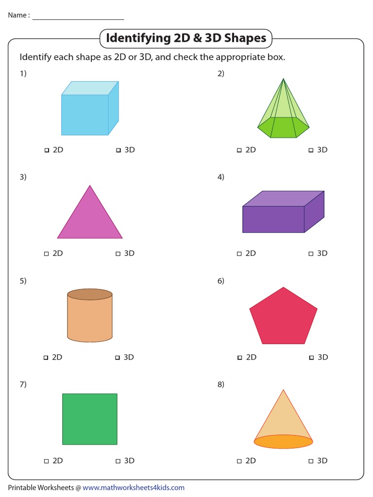 Identifying D& D Shapes: Identify Each Shape As Dor D, and Check The ...