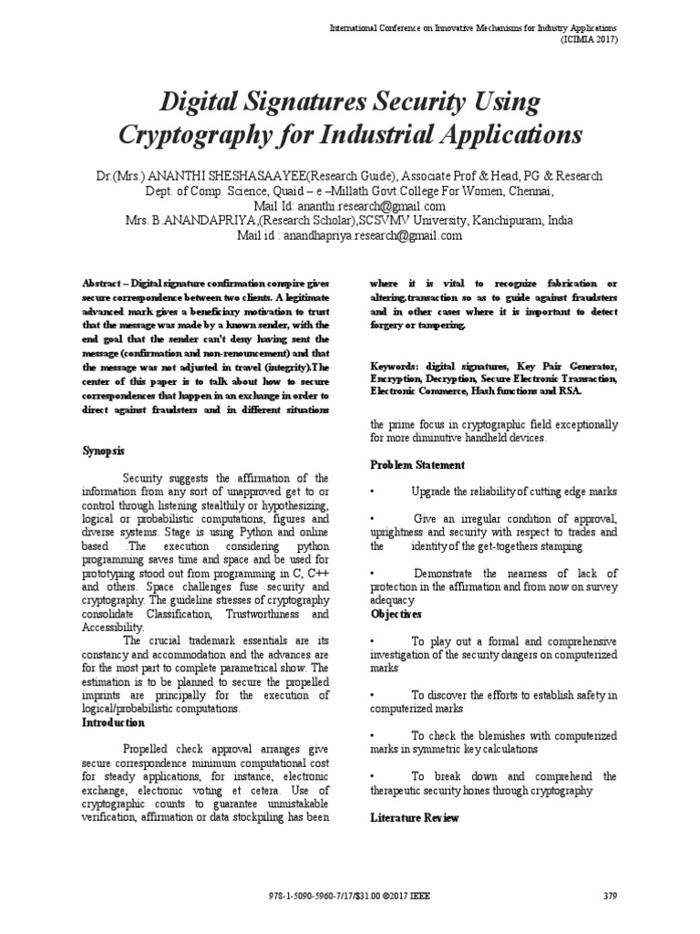 Digital SIGNATURE | PDF | Cryptography | Key (Cryptography)