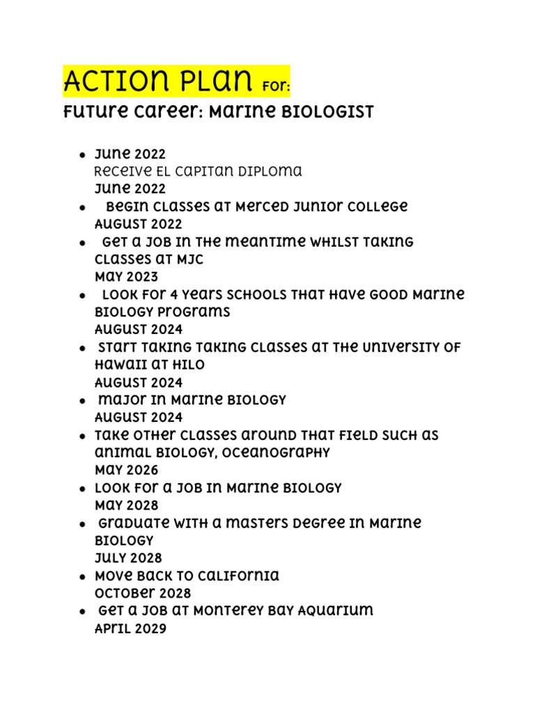 Malachy Daughdrill - Action Plan | PDF | Travel