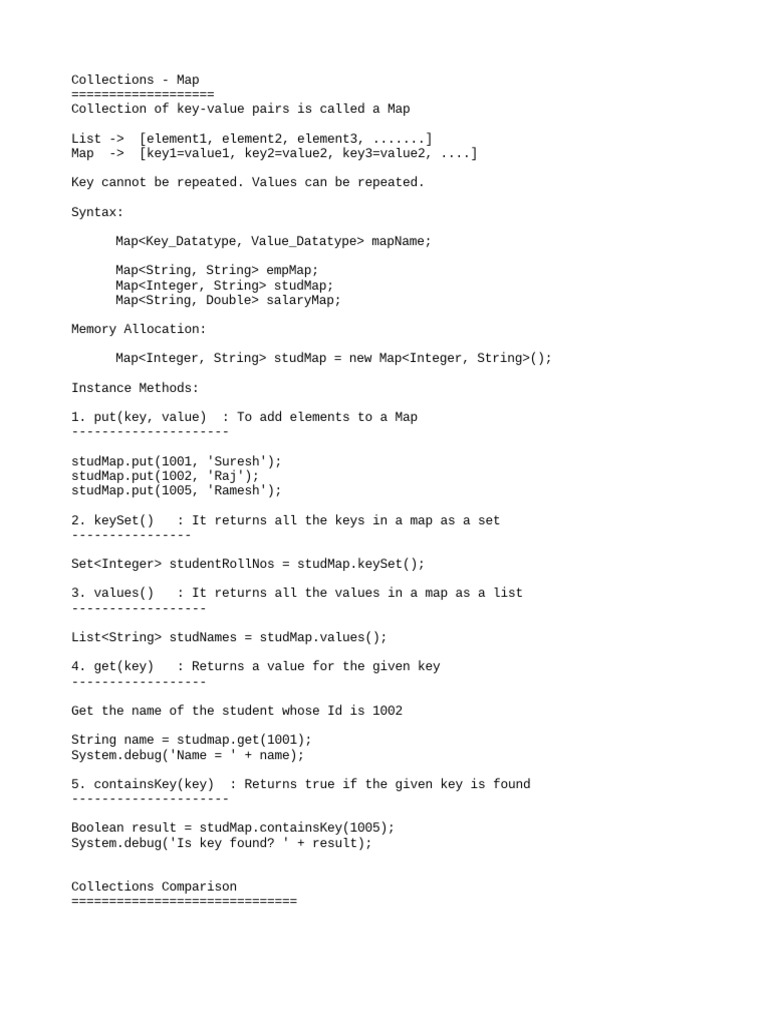 Understanding Maps in Collections | PDF | Computer Engineering ...