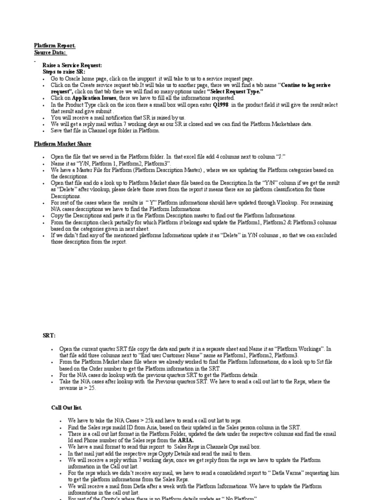 Platform Report | PDF | Computer Data | Information Technology