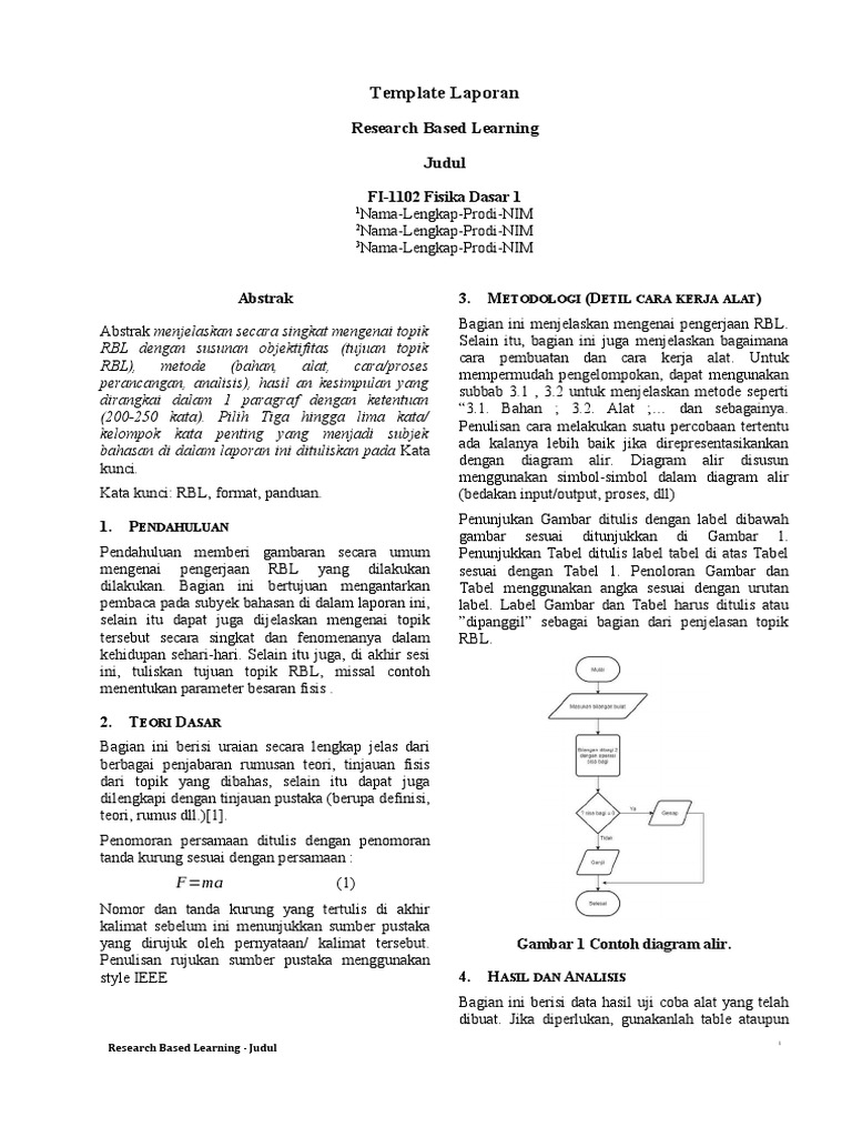 Template Laporan RBL Fisika Dasar 2 Genap 2021-2022-20220410 | PDF