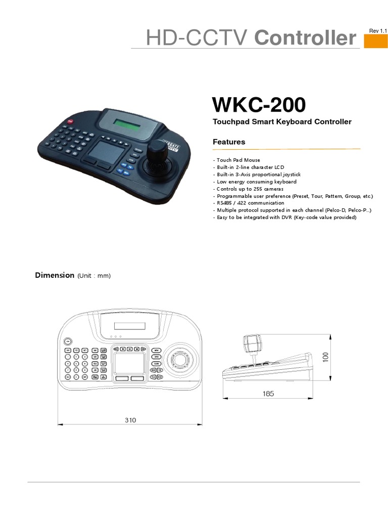 HD-CCTV Touchpad Keyboard Controller | PDF | Computers