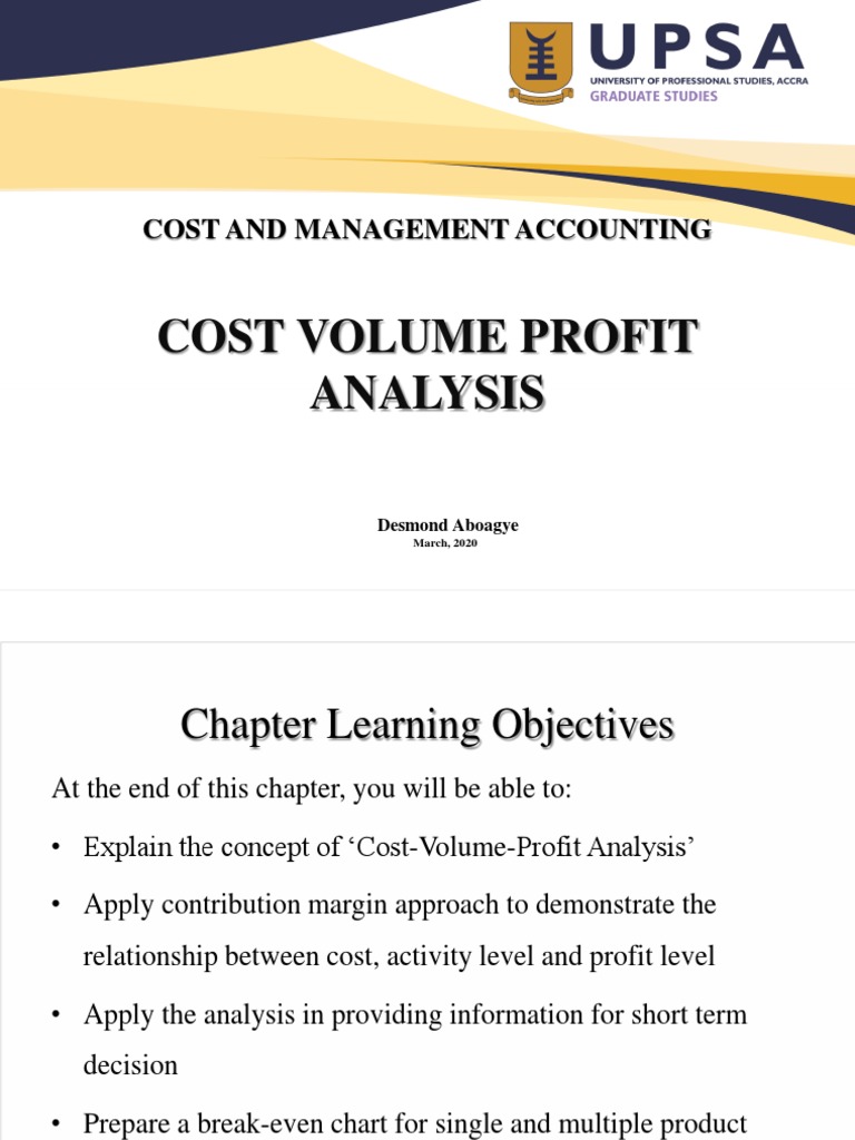 Cost Volume Profit Analysis Lecture Notes | PDF | Economies | Accounting