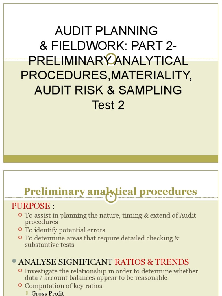 AUD339 (NOTES CP5) - Audit Planning & Fieldwork 2 | PDF | Audit ...
